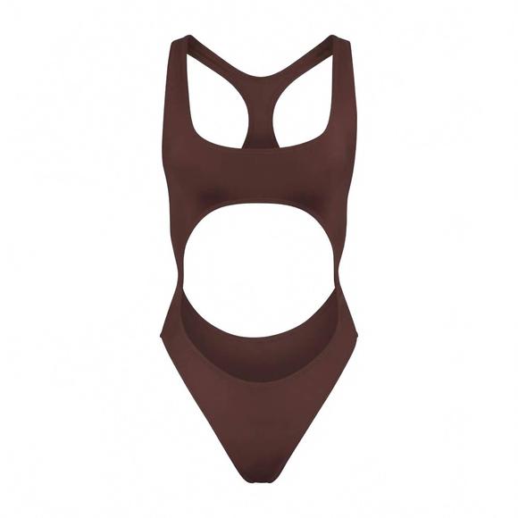 SKIMS | Swim | New Skims Signature Swim Cut Out Monokini Suit In Cocoa ...